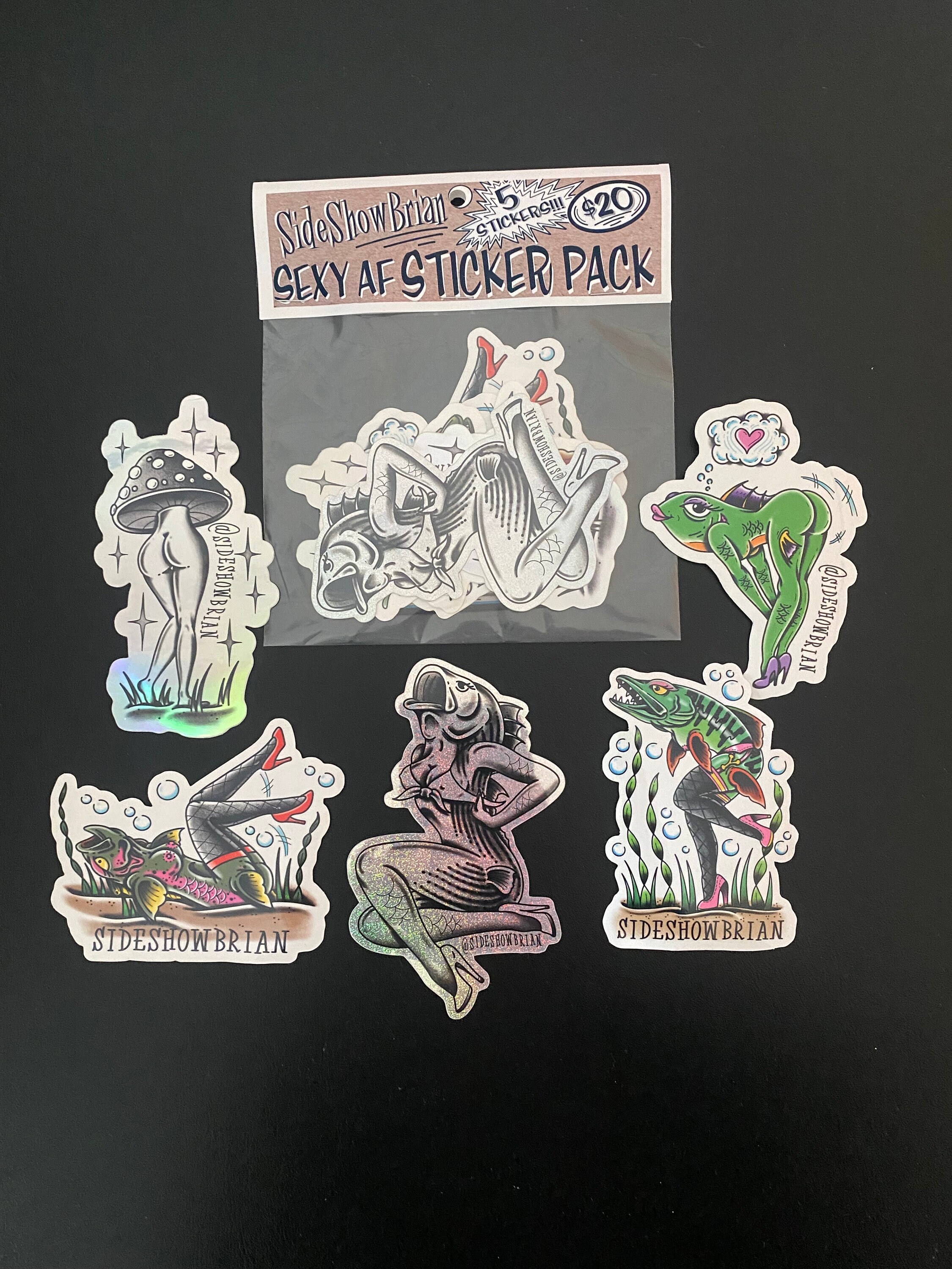 Sexy AF Sticker Pack by Side Show Brian Tattooer. 5 Sexy Stickers of ...