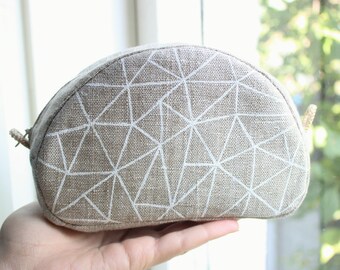 Linen Cosmetic Bag | Etsy