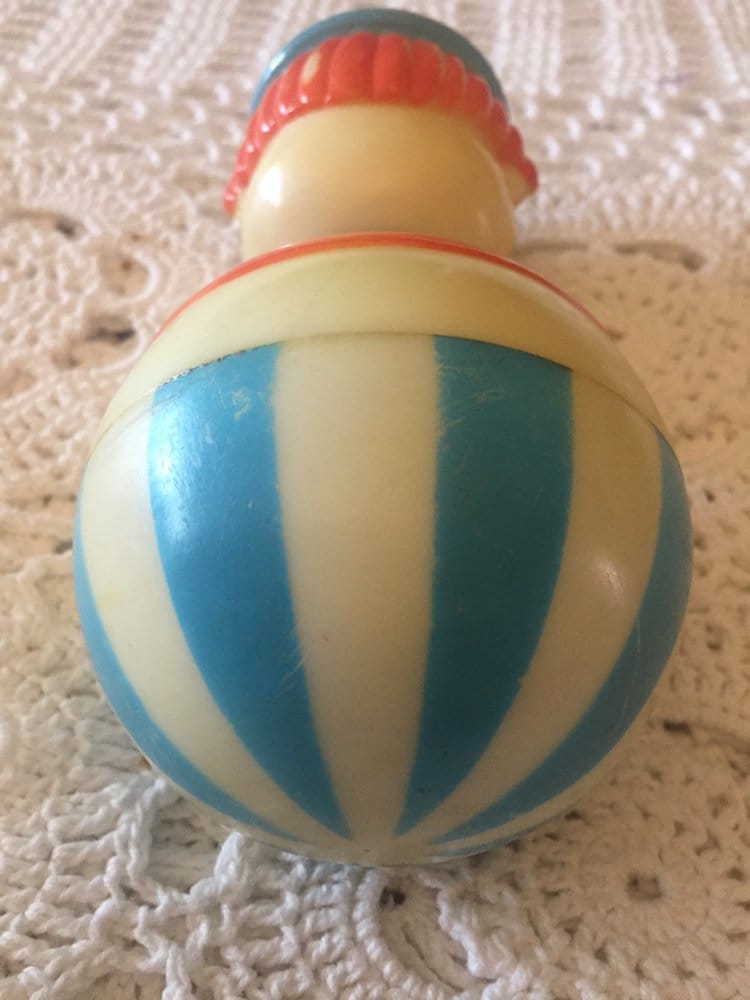 Vintage Roly Poly Clown Toy Musical Retro Collectible | Etsy