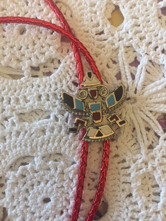 Retro Bolo Tie Totem Pole Figure Theme Vintage Access… - Gem