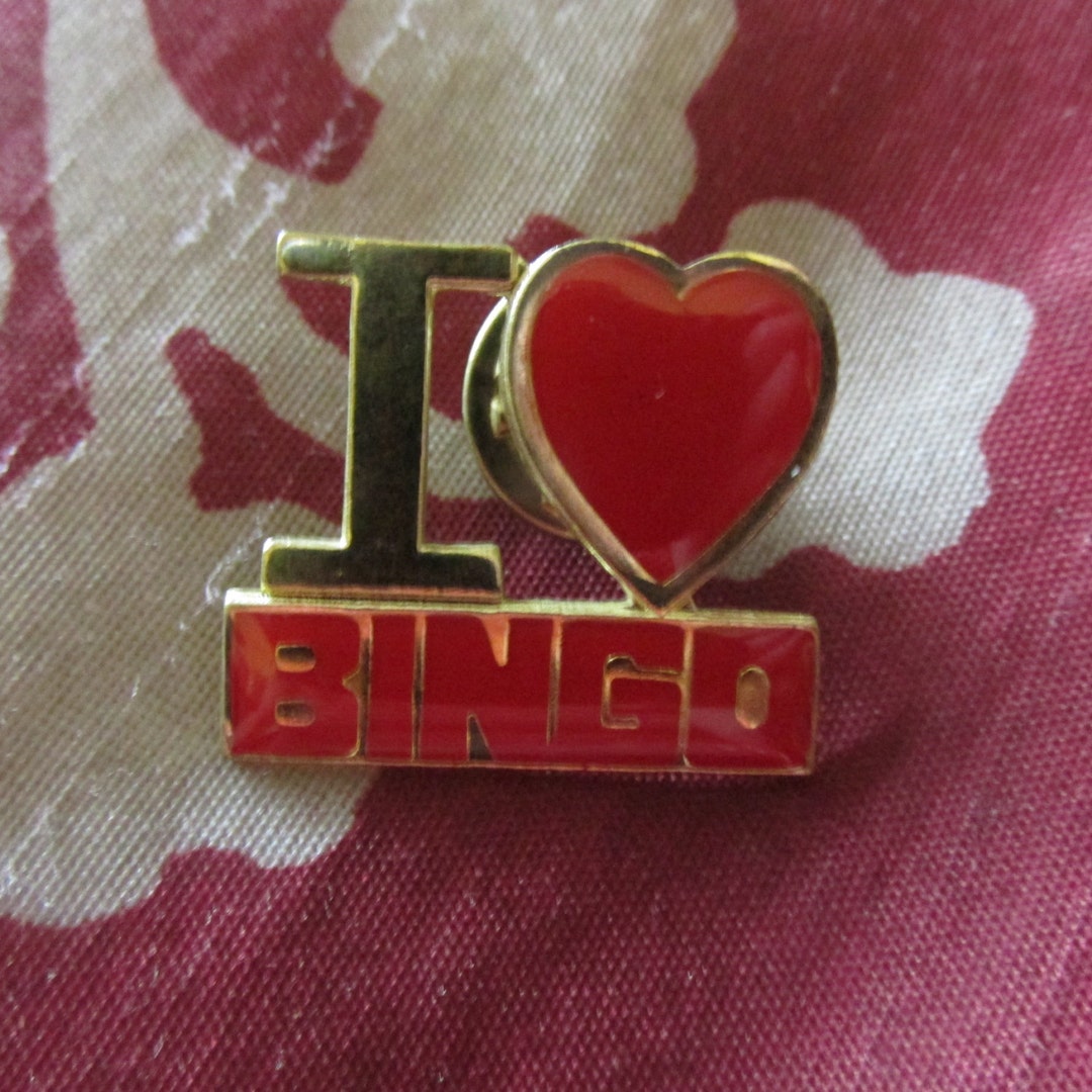 I Love Bingo Tack Pin Bingo Tac Pin - Etsy