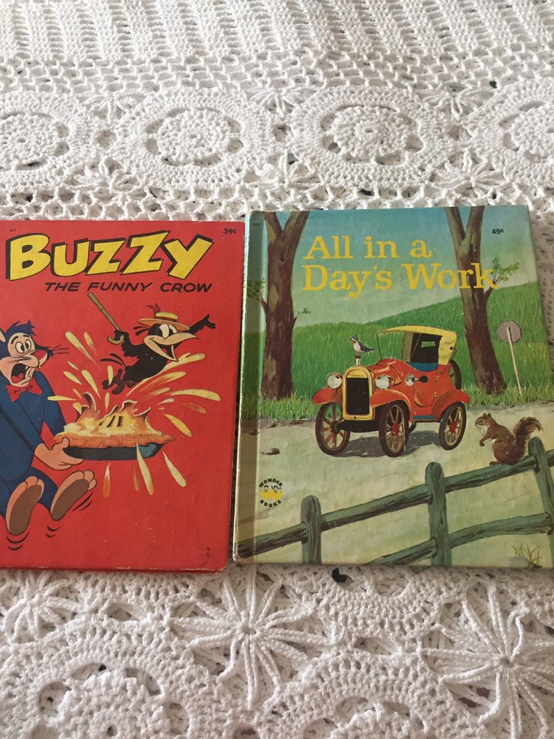 Wonder Book Pair Buzzy the Funny Crow and All in a Days Work 1960’s Era ...