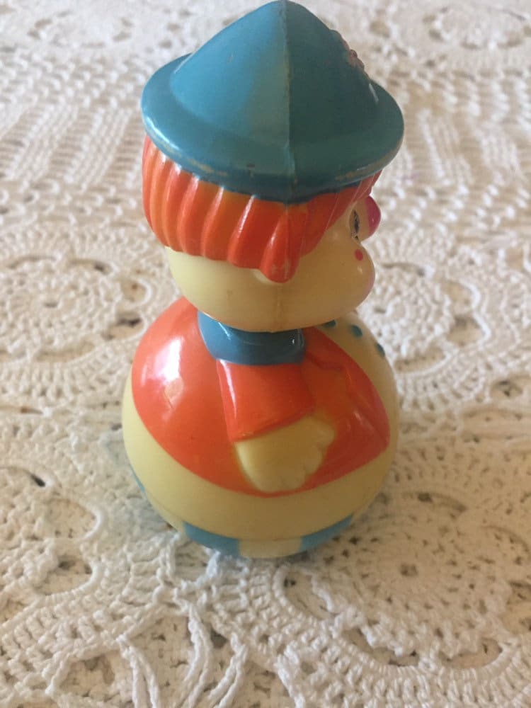 Vintage Roly Poly Clown Toy Musical Retro Collectible | Etsy