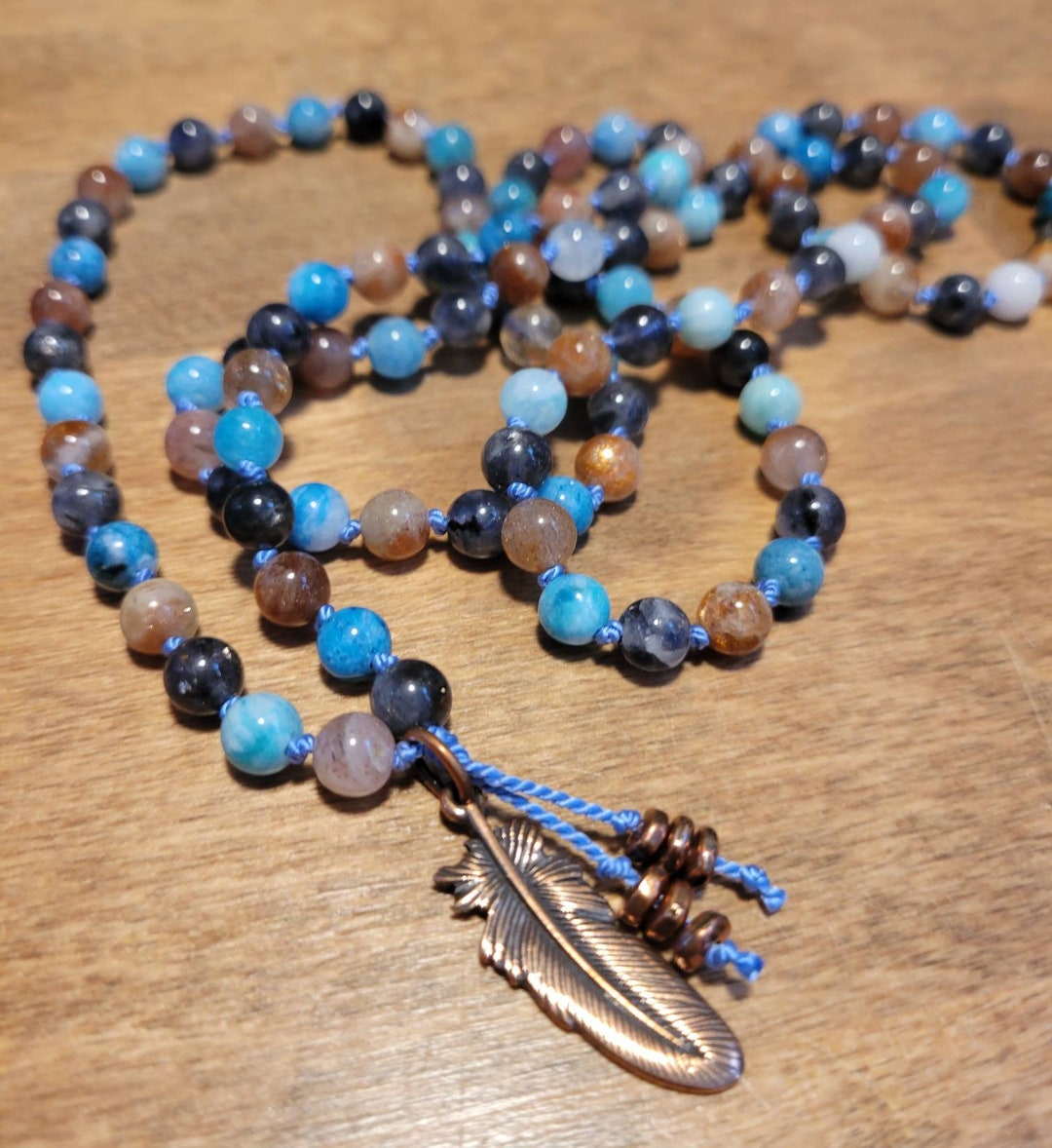 Hermes Greek God Mala Meditation Necklace Hand-knotted 6mm - Etsy