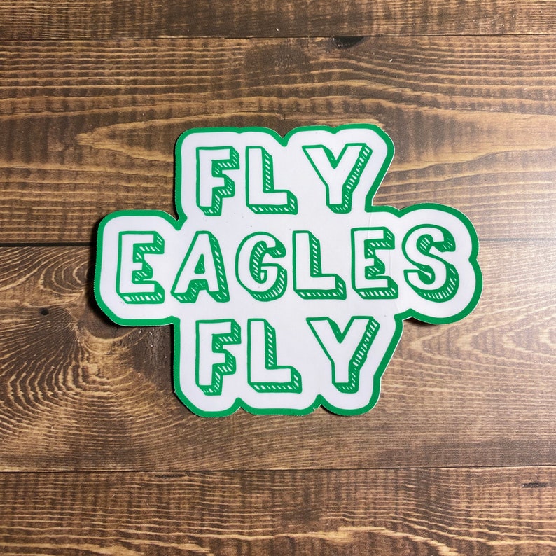 Fly Eagles Fly, Printable Vinyl Sticker, Water-resistant - Etsy