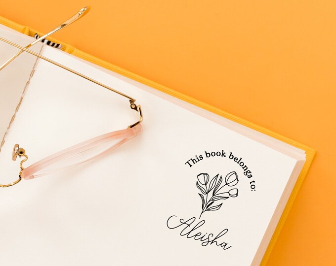 Custom Book Stamp, Library Stamp, Gift for Teachers and Book Lovers ...