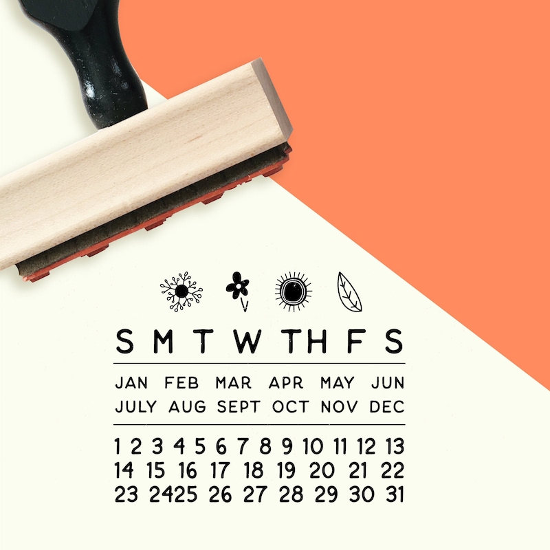 Calendar Stamp - Etsy