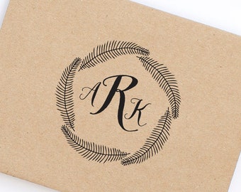 Monogram Wedding Stamp Wedding Stamp With Initials Save the - Etsy