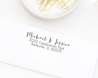 Custom Stamp Handwriting Calligraphy Return Address Stamp | Etsy