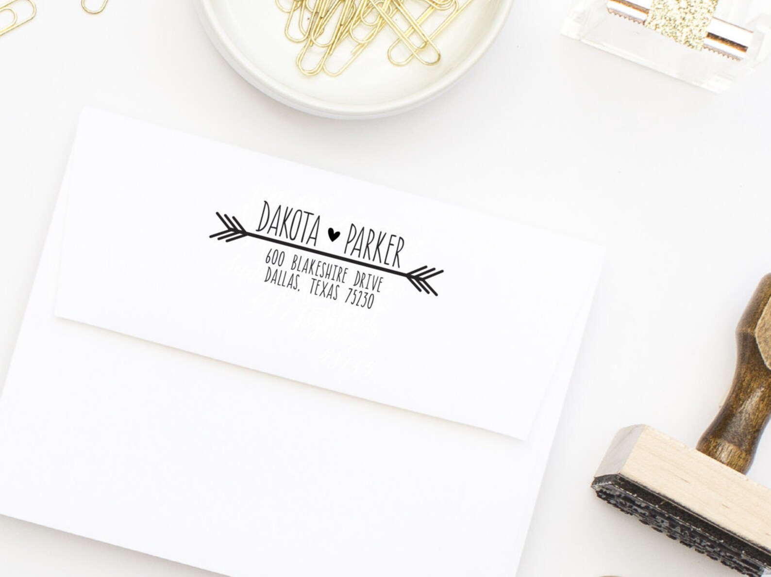 Return Address Stamp Wedding Address Stamp Personalized | Etsy