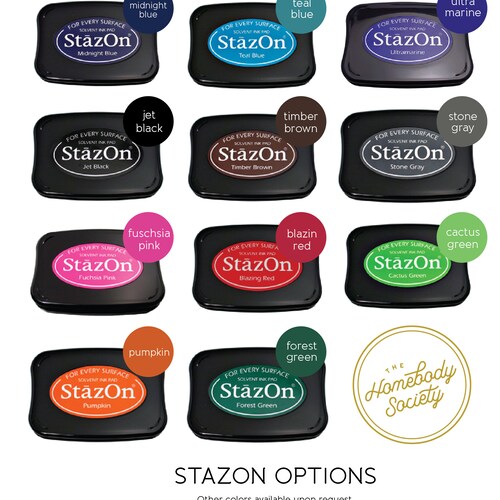 Stazon Ink Pad Permanent Ink Pad Many Ink Color Options - Etsy