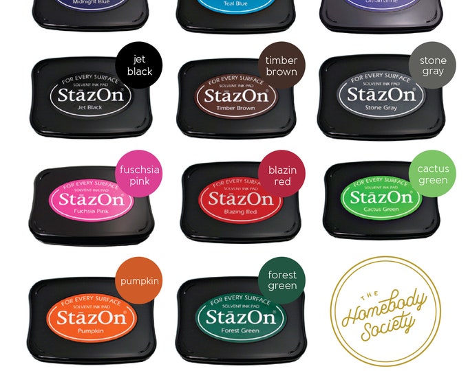 Stazon Ink Pad, Permanent Ink Pad, Many Ink Color Options - Etsy