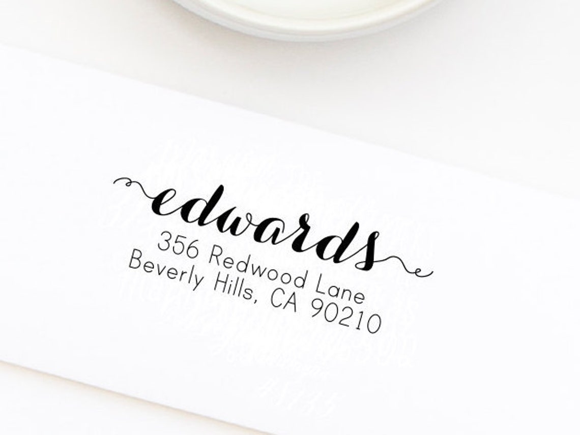 Custom Stamp Handwriting Calligraphy Return Address Stamp - Etsy
