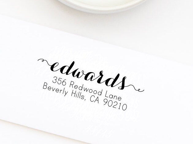 Custom Stamp Handwriting Calligraphy Return Address Stamp - Etsy
