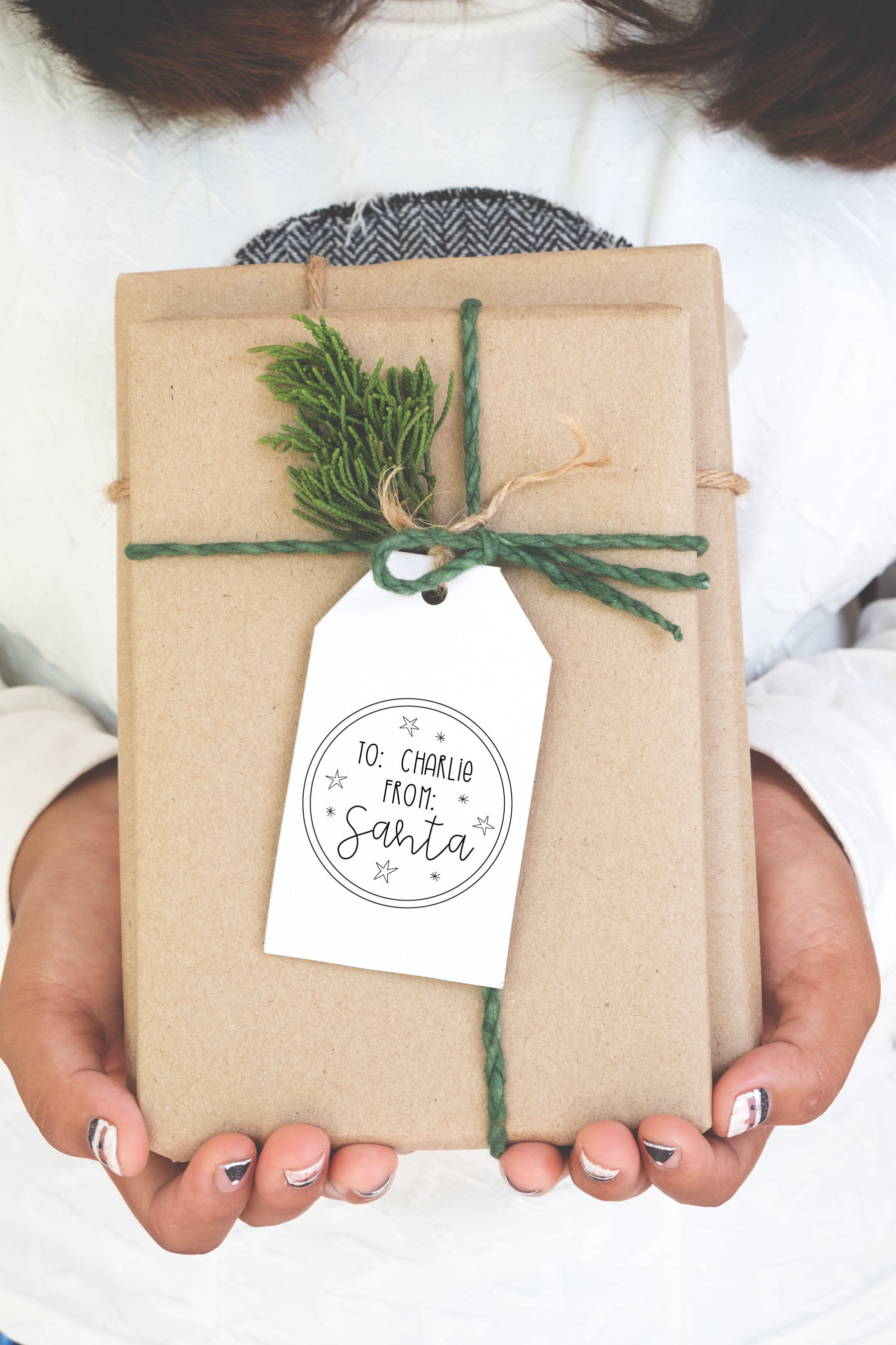 Santa Stamp to Your Child From Santa Gift Tag Stamp | Etsy