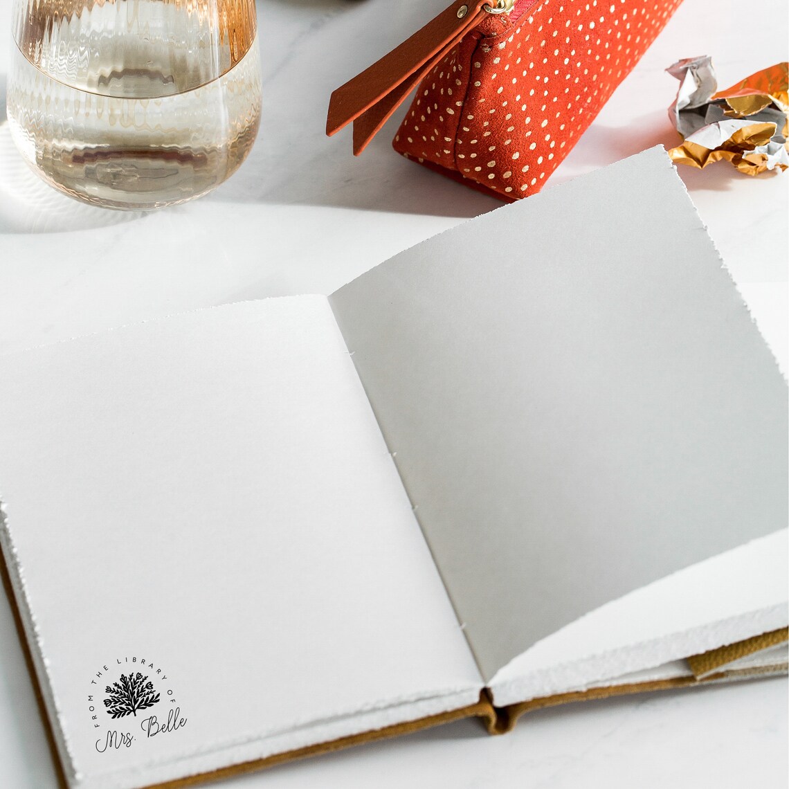 Custom Book Stamp Library Stamp Gift for Teachers and Book | Etsy