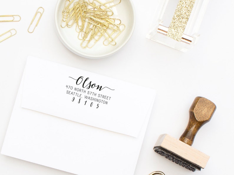 Return Address Stamp Wood or Self-inking Address Stamp - Etsy