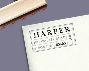 Custom Evergreens Return Address Stamp Wood Mounted Rubber - Etsy