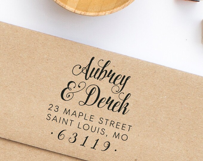 Return Address Stamp, Wedding Invitation Address Stamp, Calligraphy ...