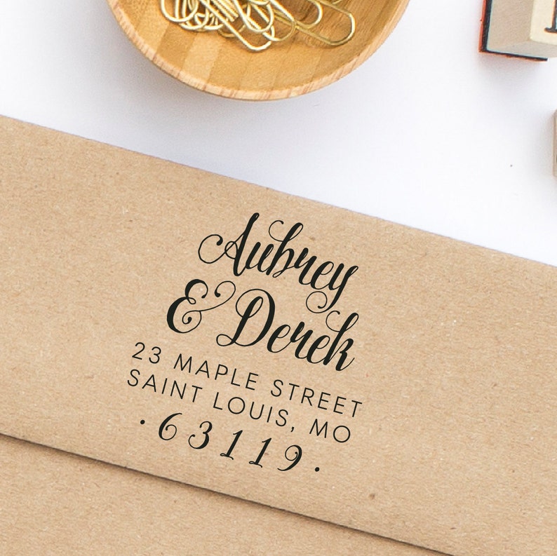 Return Address Stamp Wedding Invitation Address Stamp | Etsy