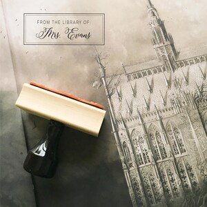 Custom Bookplate, Personalized Bookplate Stamp, Gift for Her, Library ...