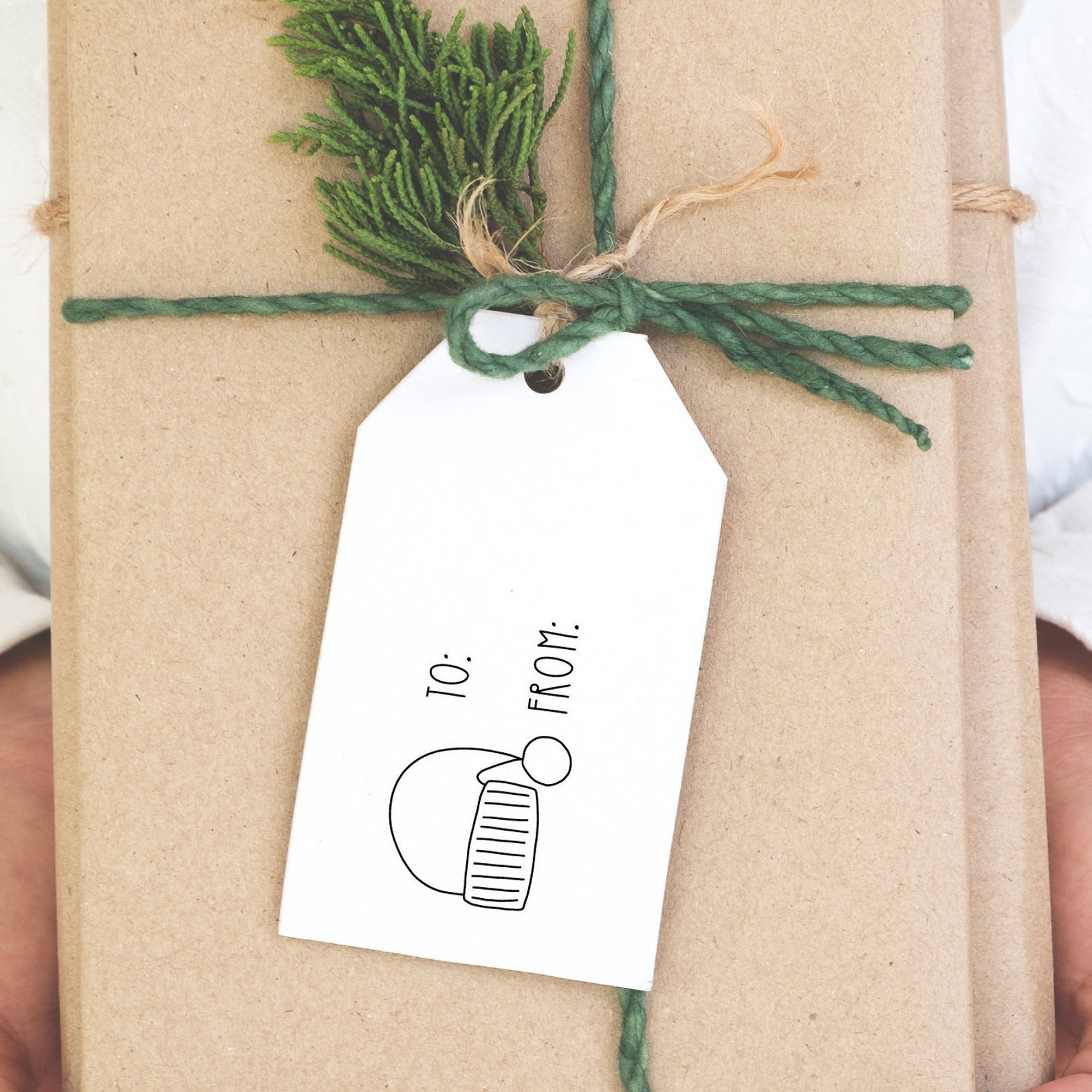 To From Gift Tag Stamp Holiday Gift Wrap Christmas Gift Tag | Etsy