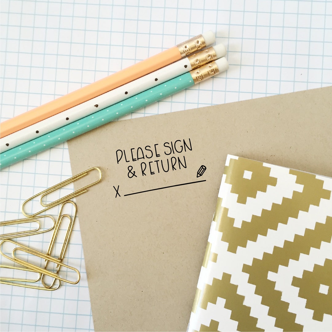 Please Sign and Return Teacher Stamp, Classroom Stamp, Stamp for Test ...