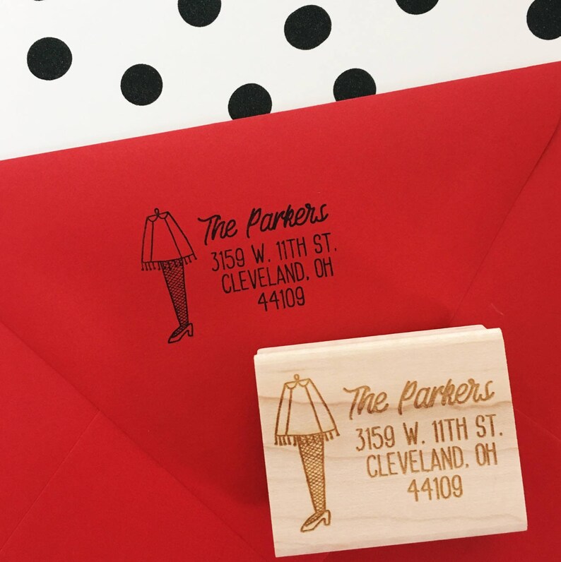 Return Address Stamp Leg Lamp Return Address Stamp Holiday - Etsy
