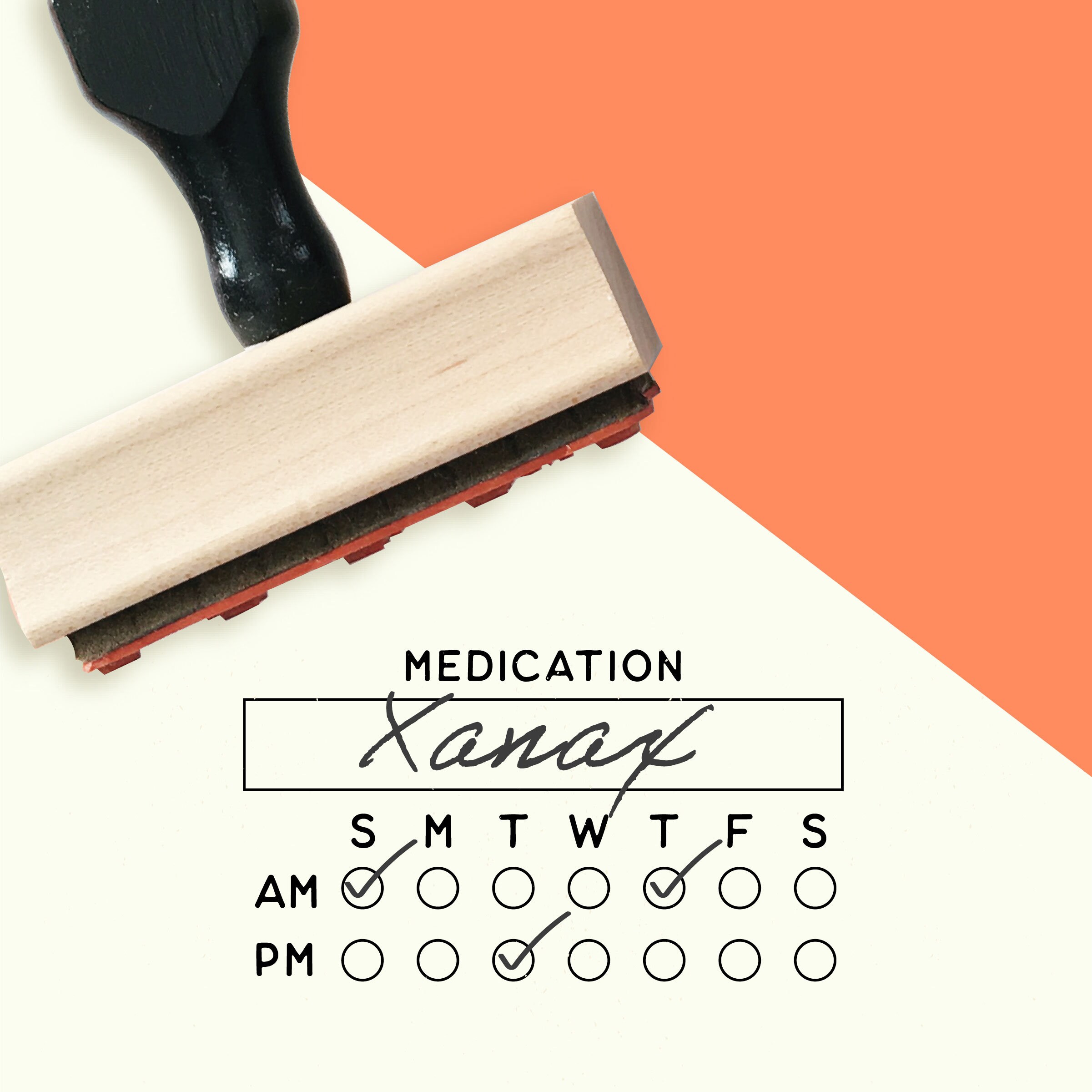 Weekly Medication Tracker Stamp for Bullet Journals Planners - Etsy
