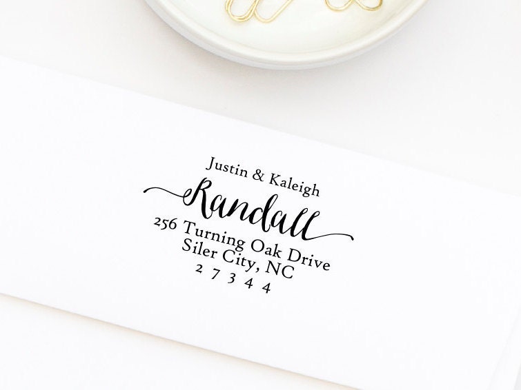 Return Address Stamp Address Stamp With First and Last Name | Etsy