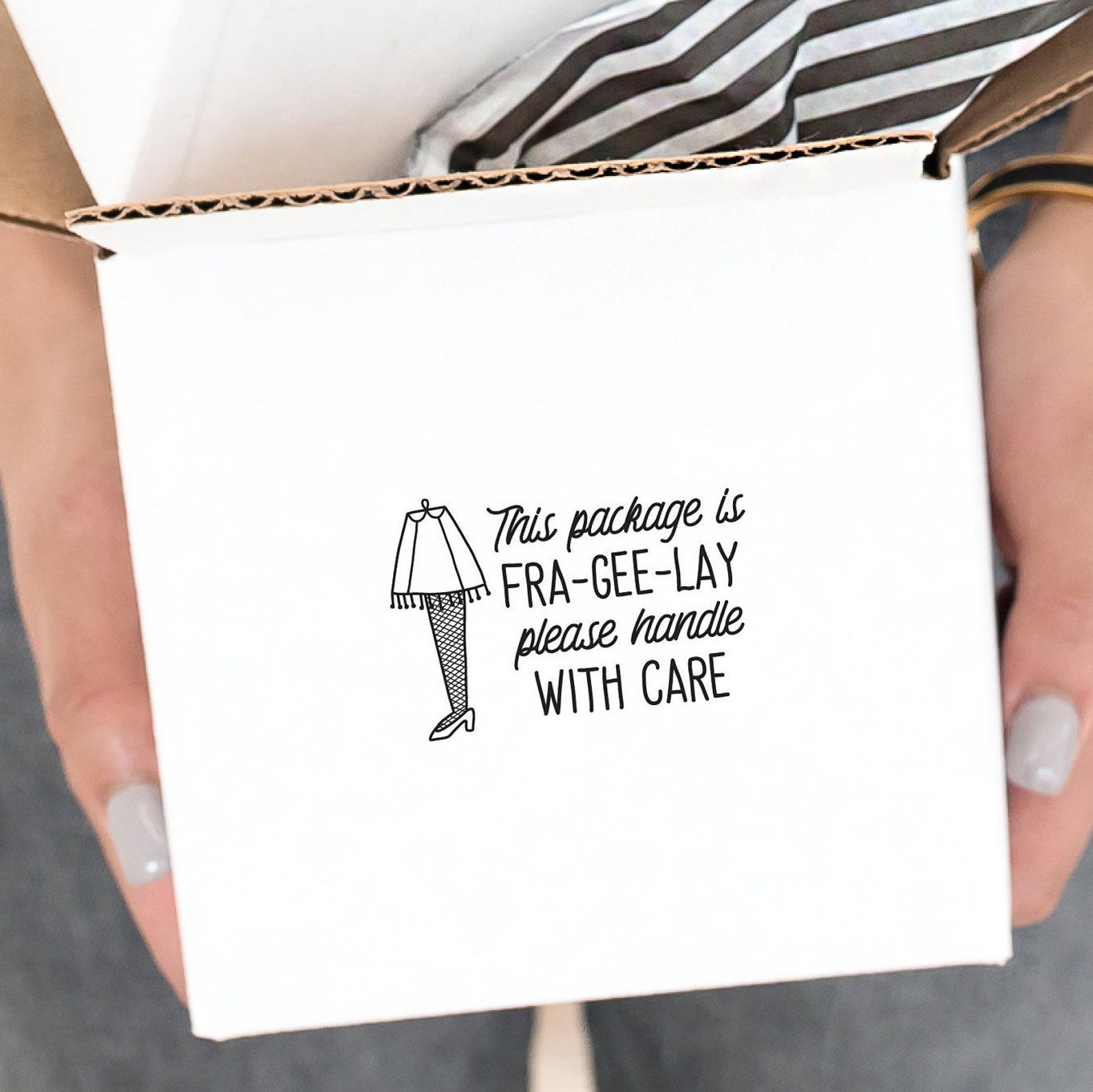 Leg Lamp Stamp Please Handle With Care Stamp Fragile Stamp | Etsy