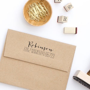 Return Address Stamp, Calligraphy Address Stamp, Personalized Address ...