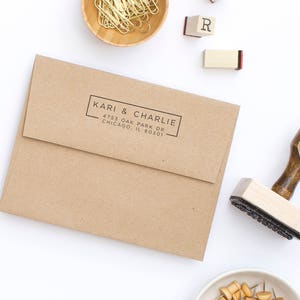 Return Address Stamp Self-inking Address Stamp Holiday Card - Etsy