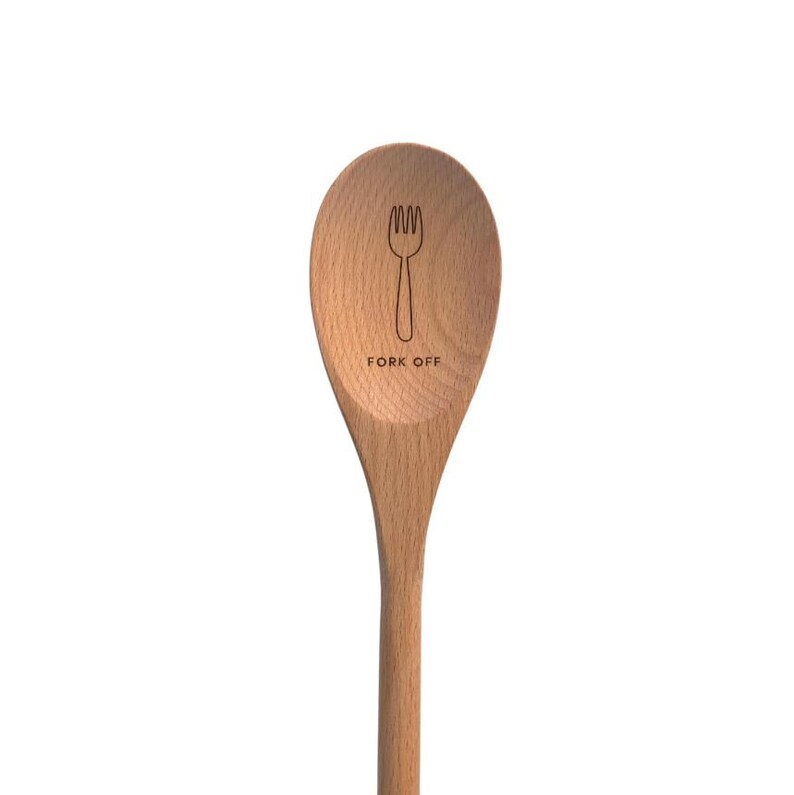 Fork off Spoon Laser Engraved Wooden Spoon Kitchen and - Etsy