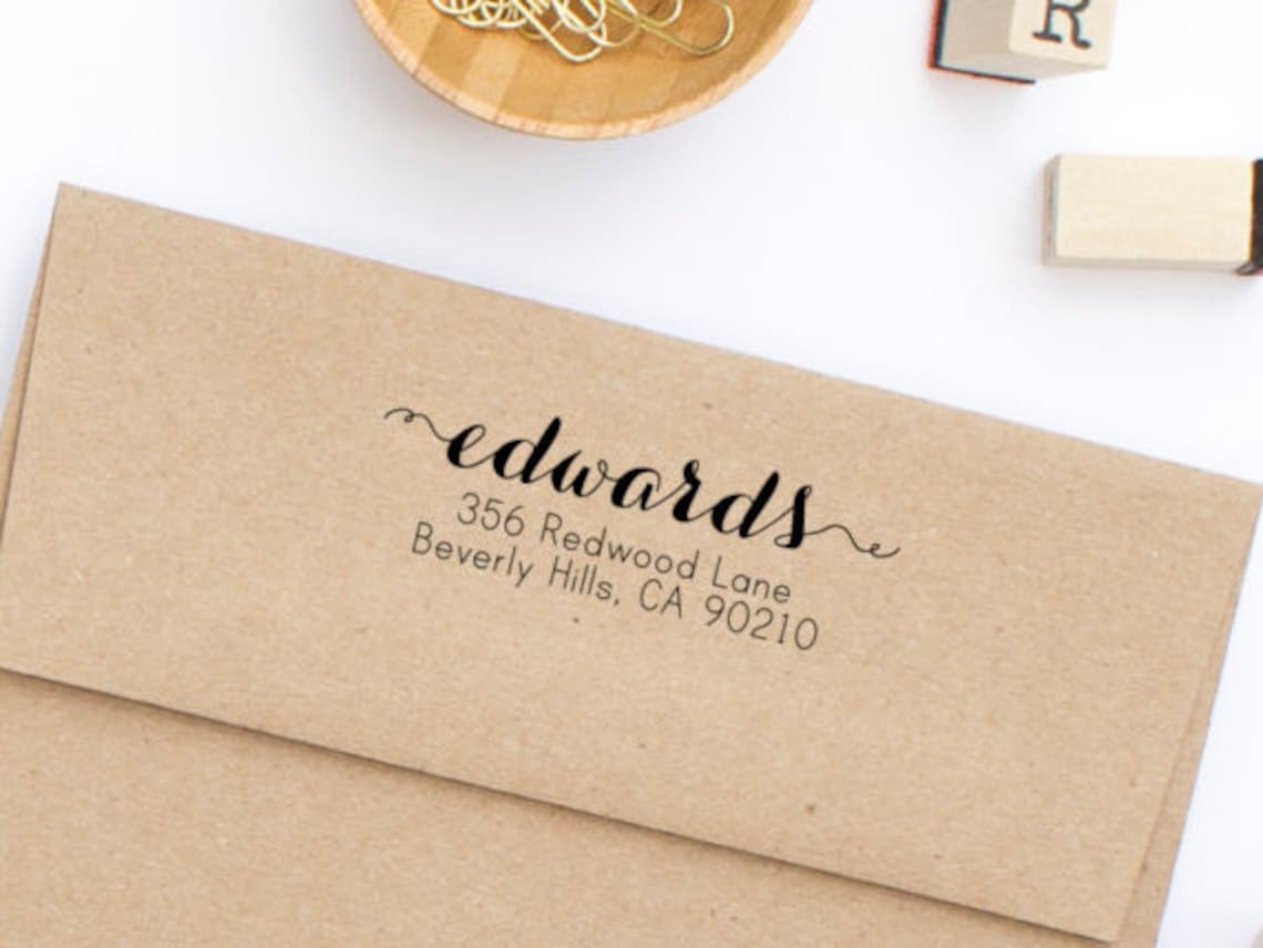 Custom Stamp Handwriting Calligraphy Return Address Stamp - Etsy
