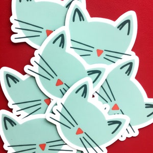 Cute Cat Vinyl Sticker for Your Laptop Tablet Notebook - Etsy