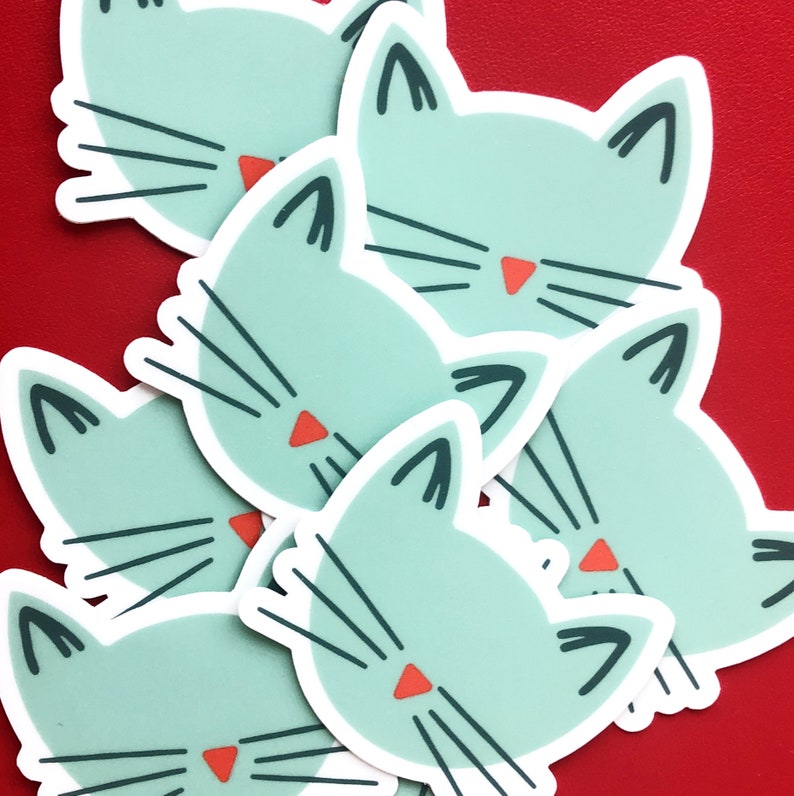 Cute Cat Vinyl Sticker for Your Laptop Tablet Notebook | Etsy