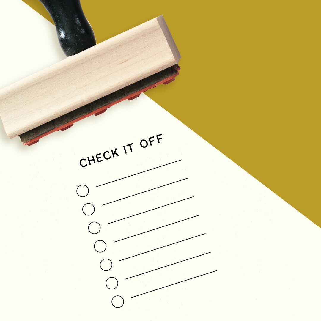 Check It off Stamp to Do List Stamp for Bullet Journals - Etsy