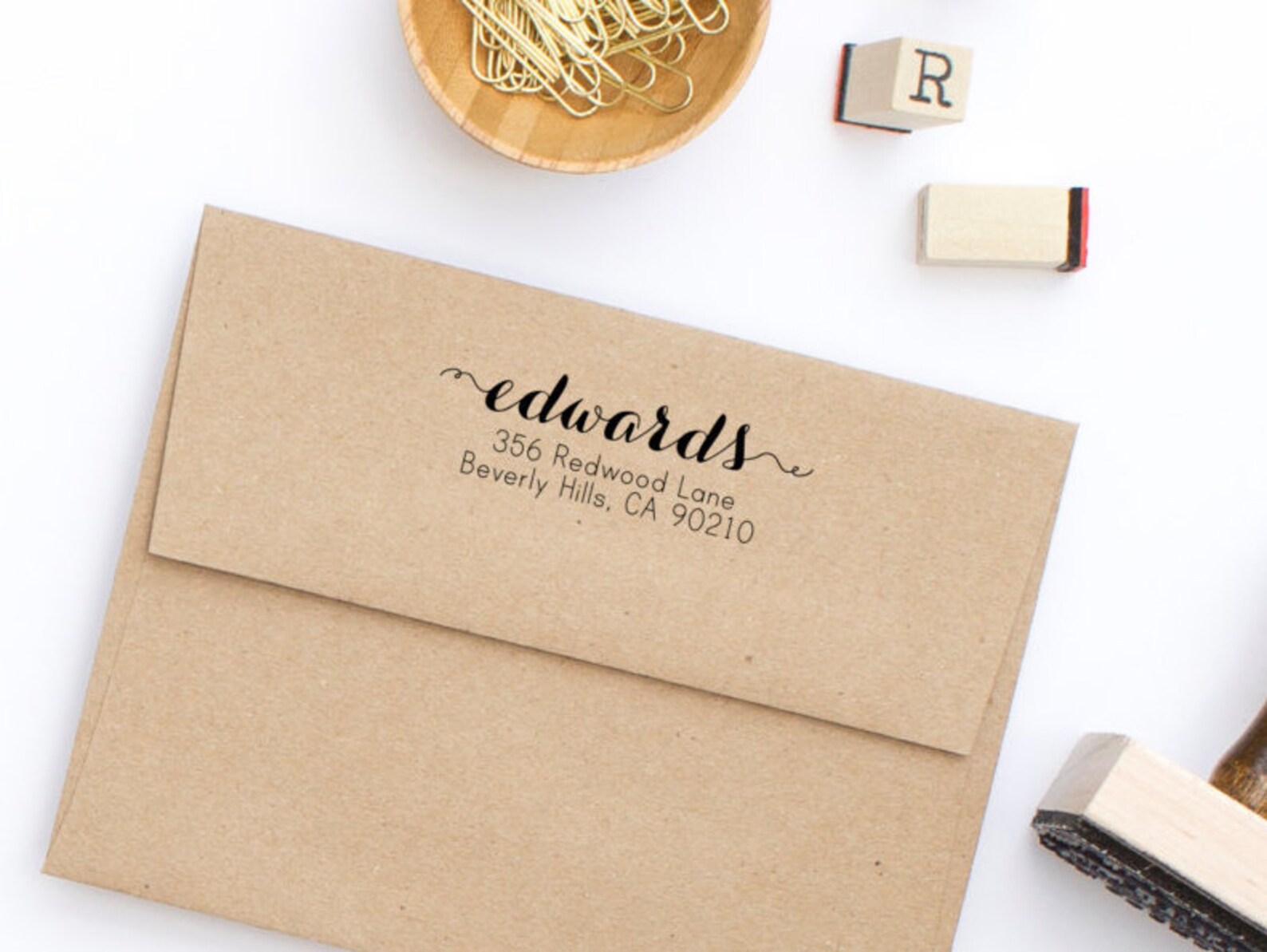 Custom Stamp Handwriting Calligraphy Return Address Stamp - Etsy