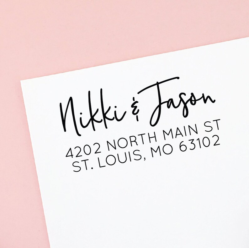 Return Address Stamp Self-inking Address Stamp Wedding - Etsy
