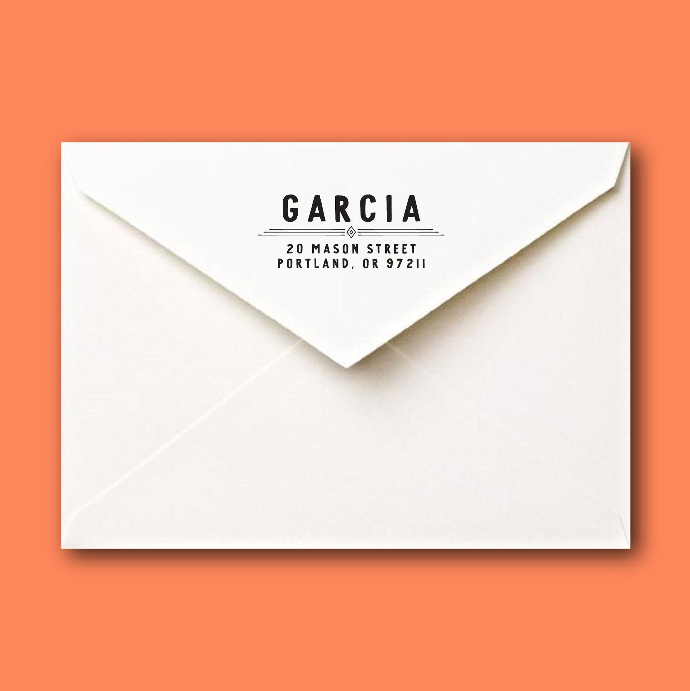 Address Stamp in Self-inking or Wood Mounted Rubber for Boho - Etsy