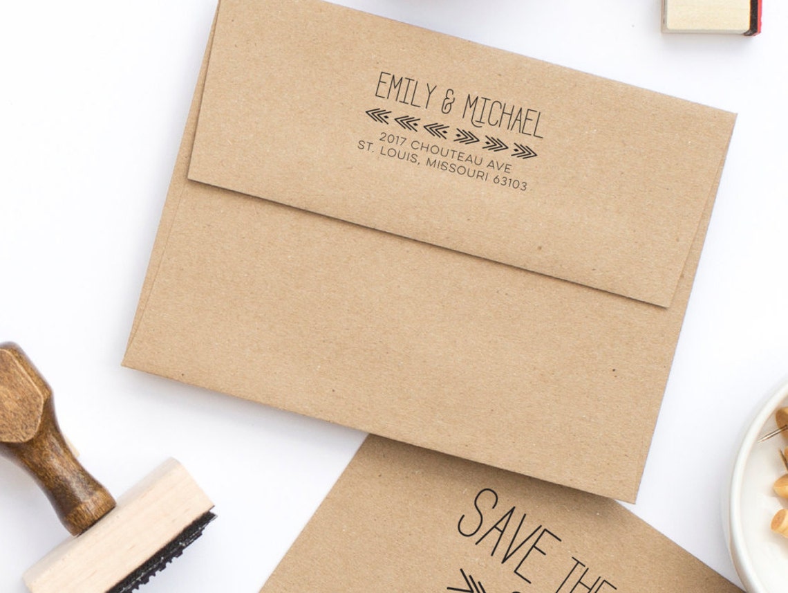 Return Address Stamp Wedding Address Stamp Personalized - Etsy