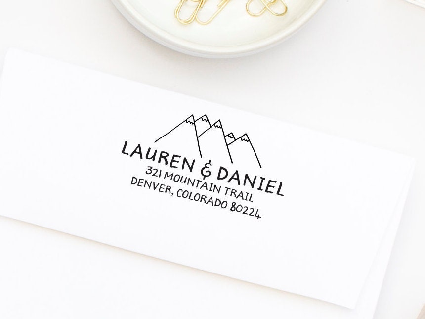Return Address Stamp Hand Drawn Stamp Personalized Address | Etsy
