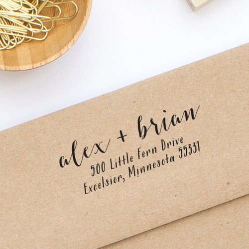 Modern Address Stickers With Script Lettering Set of 40 | Etsy