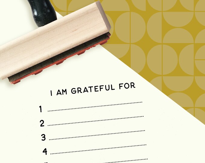 I Am Grateful for Stamp | Gratitude Stamp for Bullet Journals, Planners ...