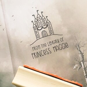 Custom Princess Library Stamp, From the Library Of, This Book Belongs ...