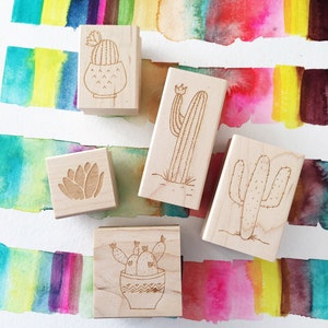 Cactus Stamp, Rubber Stamp, Stamp for Crafting, Scrapbook Stamp, Hand ...