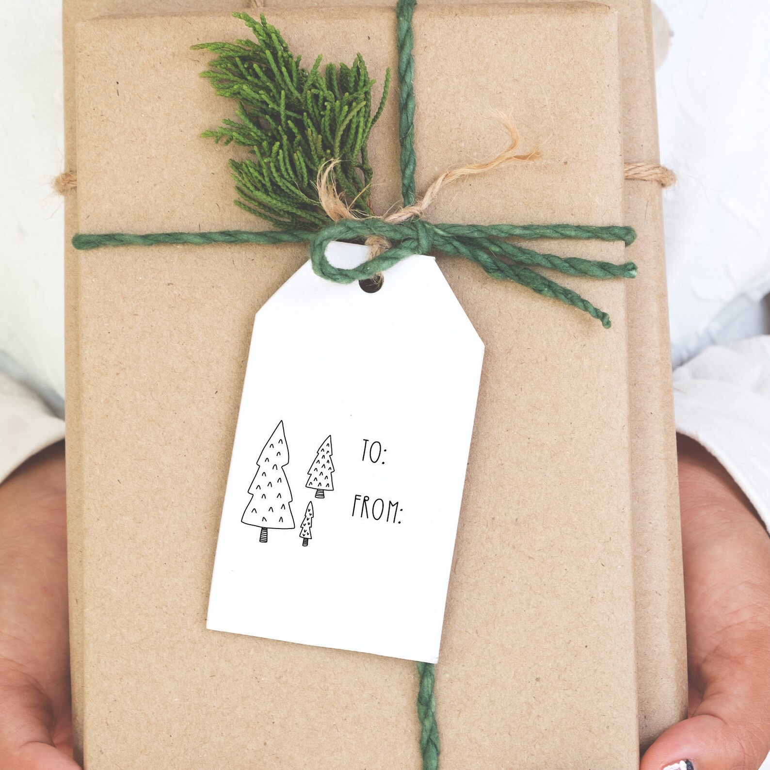 To From Gift Tag Stamp Holiday Gift Wrap Christmas Gift Tag | Etsy