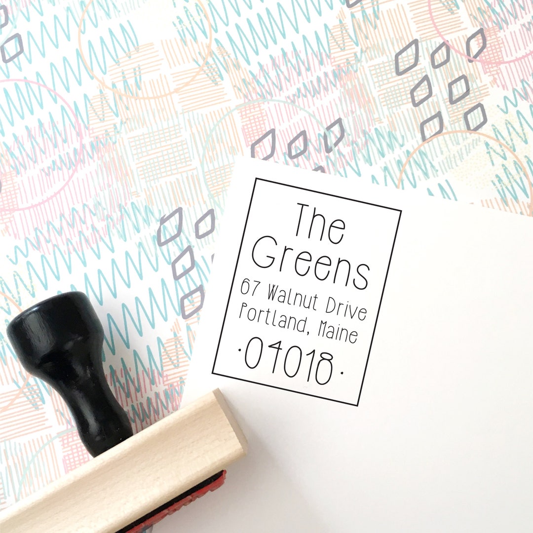 Return Address Stamp, Custom Stamp, Personalized Address Stamp, Self ...