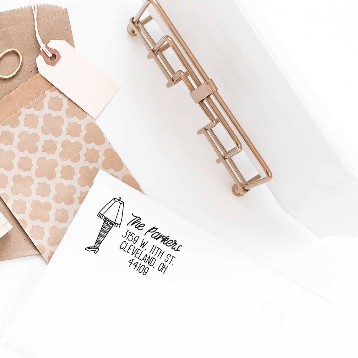 Return Address Stamp Leg Lamp Return Address Stamp Holiday - Etsy